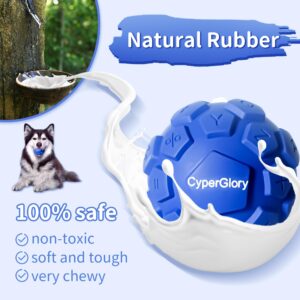 Tough Durable Dog Balls-Indestructible Dog Toy with Squeaker,Dog Balls for Aggressive Chewers,Interactive Dog Toys for Dog Relieves Anxiety and Clean Teeth,Natural Rubber Dog Toy for Large/Medium Dogs