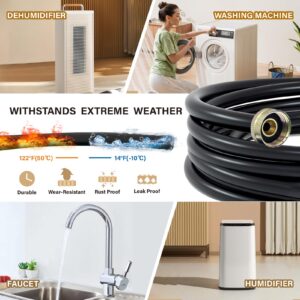 Dehumidifier Drain Hose, 3/4 Inch FHT, 12 Feet with Brass Rustproof Connector Hose for Most of Dehumidifiers (12ft)