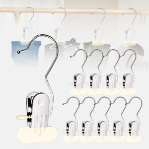 10pcs clips for hanging, premium boot hanger clips, portable clothes pins laundry clips for pants socks boots dolls, space-saving hook clips laundry hooks for closet travel workout, single metal clips