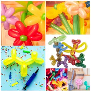 260Q Long Balloons, 100 PCS Clear Twisting Animal Balloons Magic Balloons Clear Long Skinny Latex Balloons Clown Balloon Long Balloon Animals Shape for Birthday Weddings Party Decoration Balloon