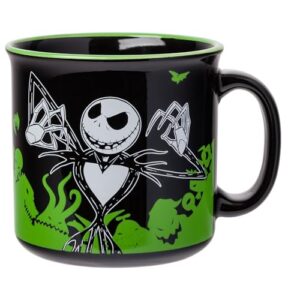 silver buffalo nightmare before christmas scary jack 20oz ceramic camper mug