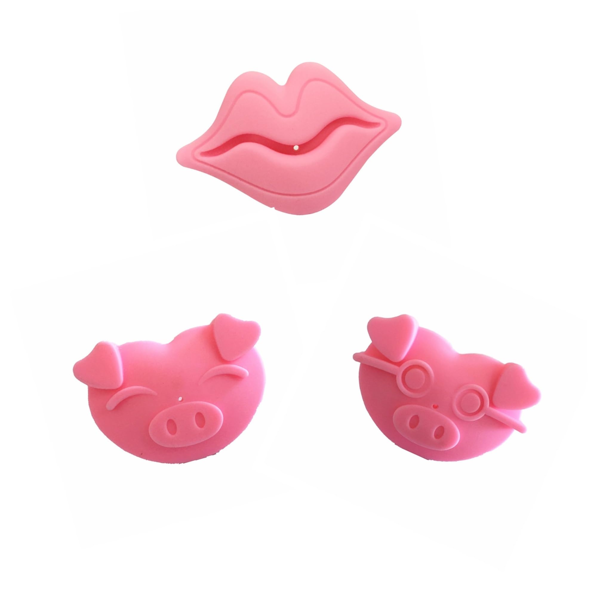 UgKsbdVjk 3pcs Funny Dog ​​pacifier Silicone Buck Teeth Pacifier for Puppy Red Lips Cat Dog Snout Puppy Dental Health Pet Supplies(BI-4PCS)