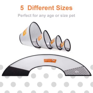 Adjustable Dog Elizabeth Pet Protective Cone Collar Latest Upgrade with Soft Edge Dog Neck Cone Recovery Cone Collar for Anti-Bite Lick, Surgery, or Wound Healing (Medium 14.2"- 16.5")