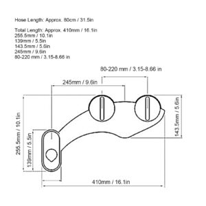 WOHPNLE Toilet Bidet Attachment, Dual Nozzle Single Cold Water Toilet Bidet Sprayer Nonelectric Toilet Attachment for Bathroom(EU (3/8))