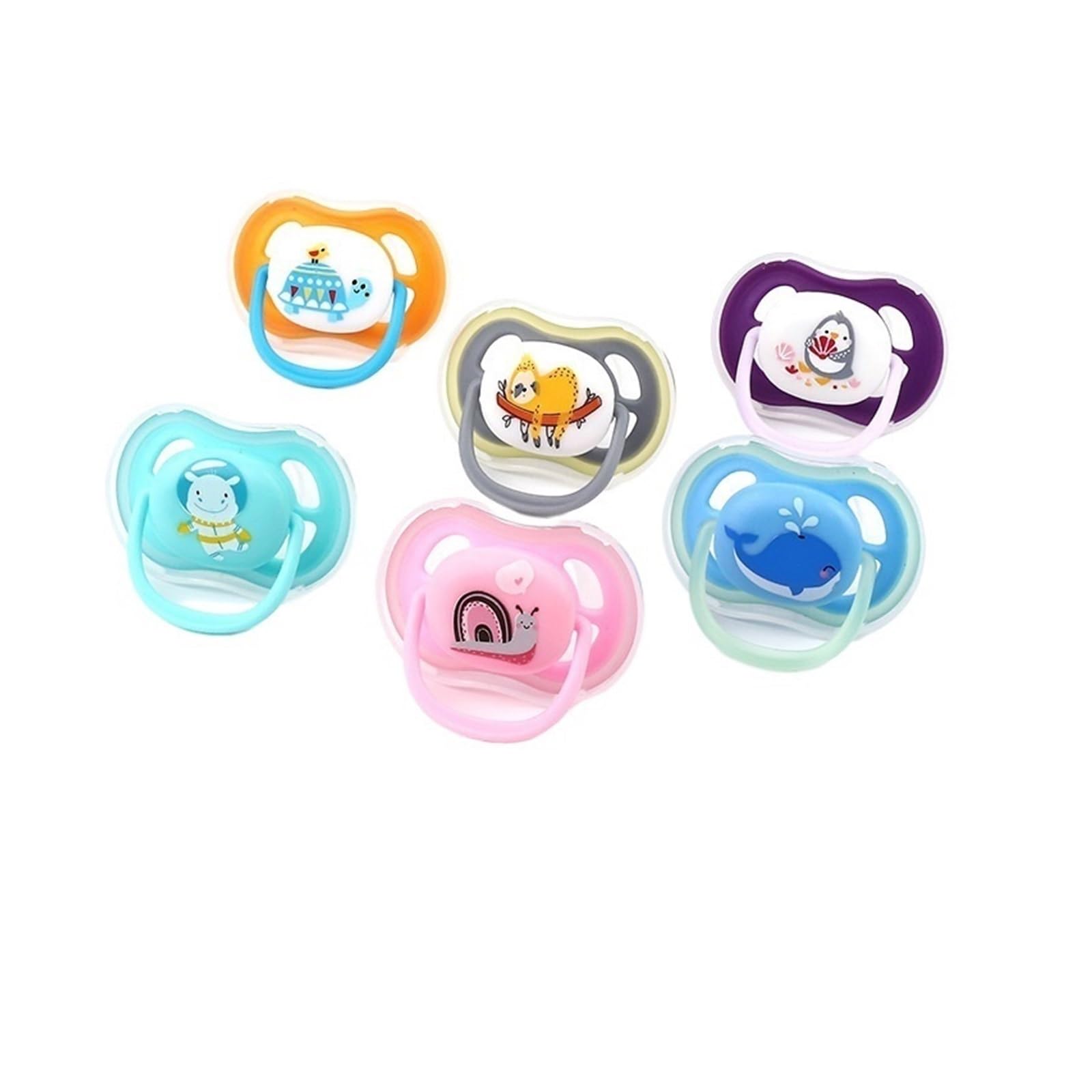 UgKsbdVjk 3PCS Dog Pacifier Chew Toy Set Pet Dog Silicone Pacifier for Small Dogs Cats Cartoon Puppy Soothing Pacifier(6 pcs)