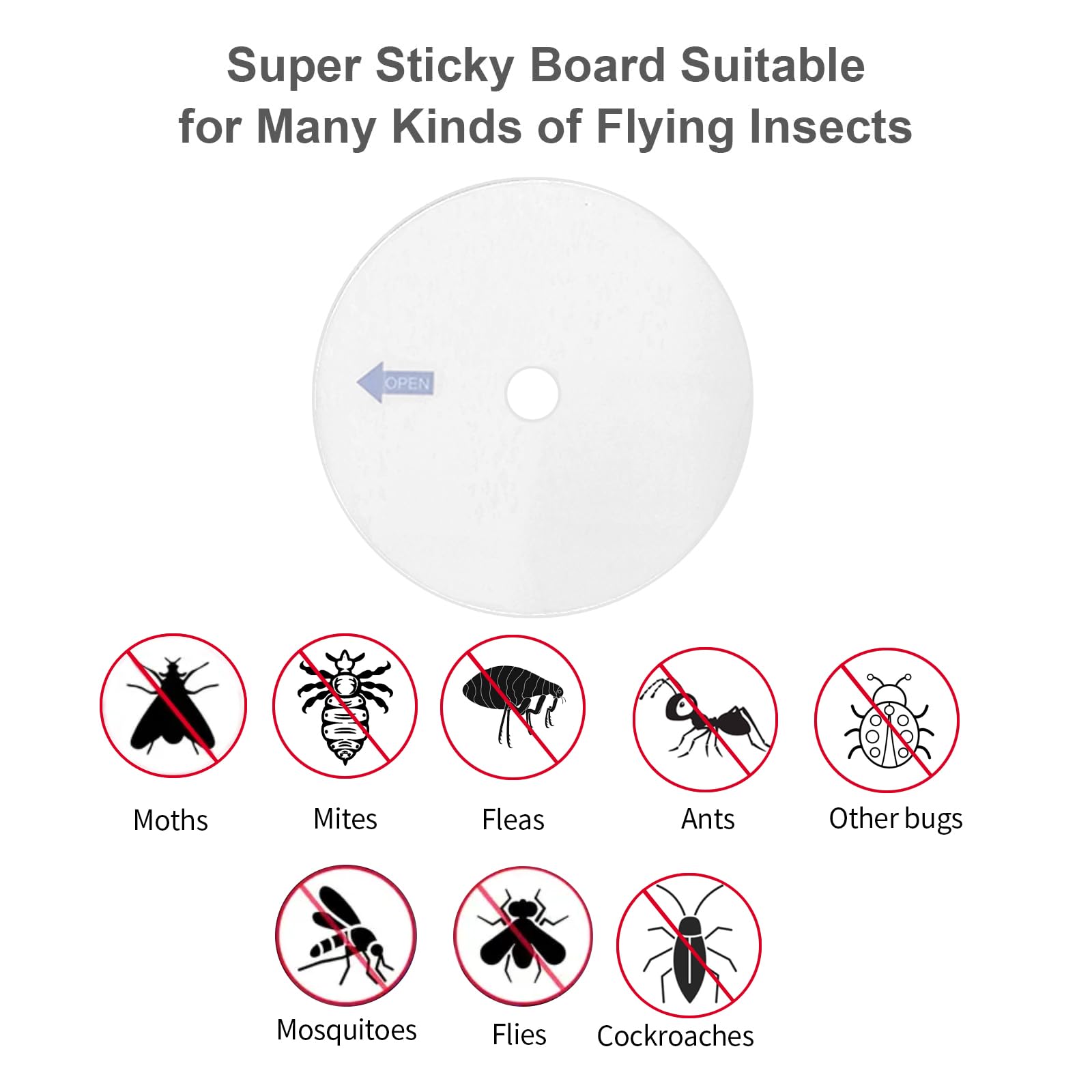 iHave Glue Board Refills for DC-9109, Indoor Bug Catcher Insect Traps Sticky Board Refills for Mosquito, Gnat, Moth, Roach, 10pcs