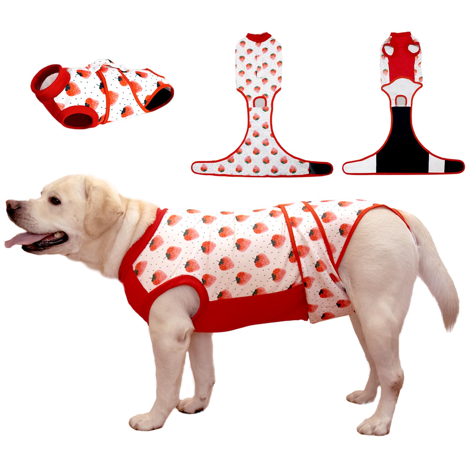 Recovery Suit for Dogs After Surgery, Dog Recovery Suit Female Male after Neutering, Dog Spay Surgical Recovery Suit Female Substitute Cone & E-Collar, Dog Onesie for Surgery Abdominal Wounds Bandages