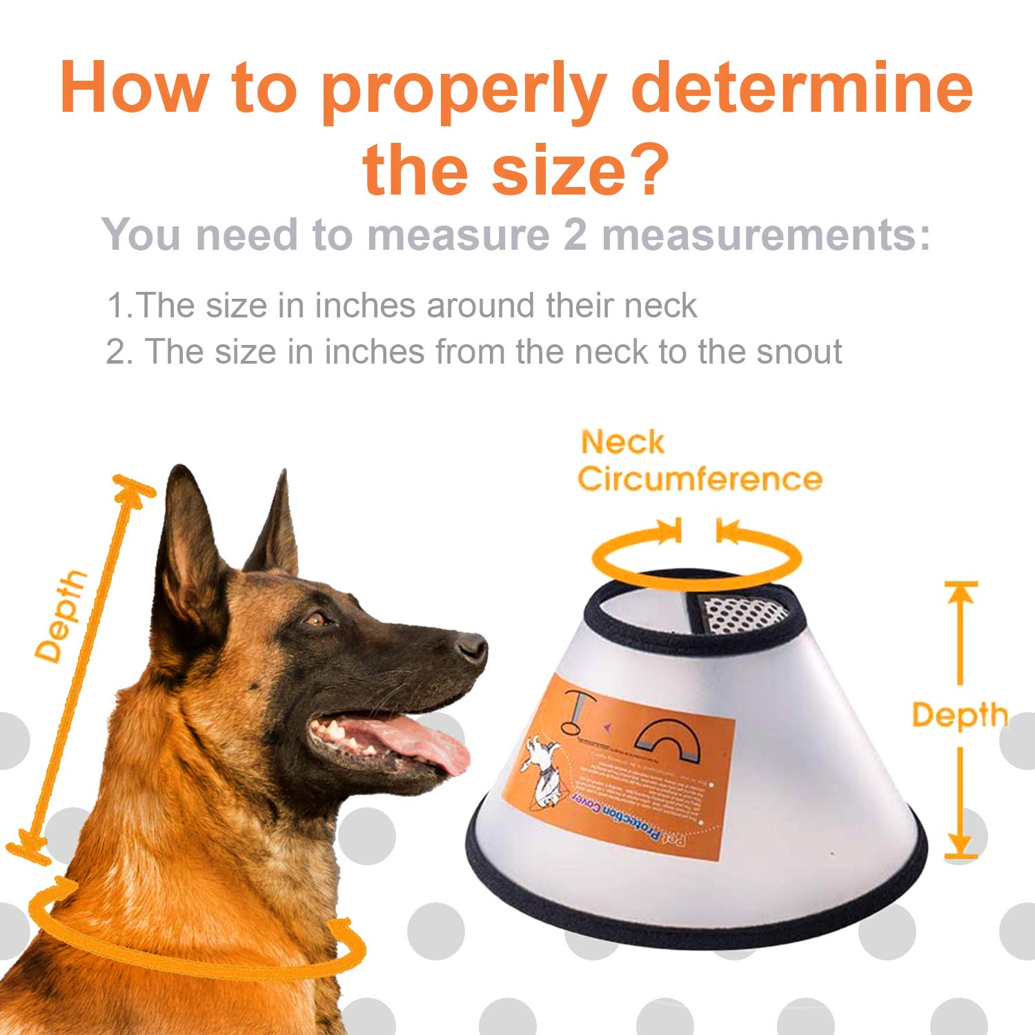 Adjustable Dog Elizabeth Pet Protective Cone Collar Latest Upgrade with Soft Edge Dog Neck Cone Recovery Cone Collar for Anti-Bite Lick, Surgery, or Wound Healing (Medium 14.2"- 16.5")