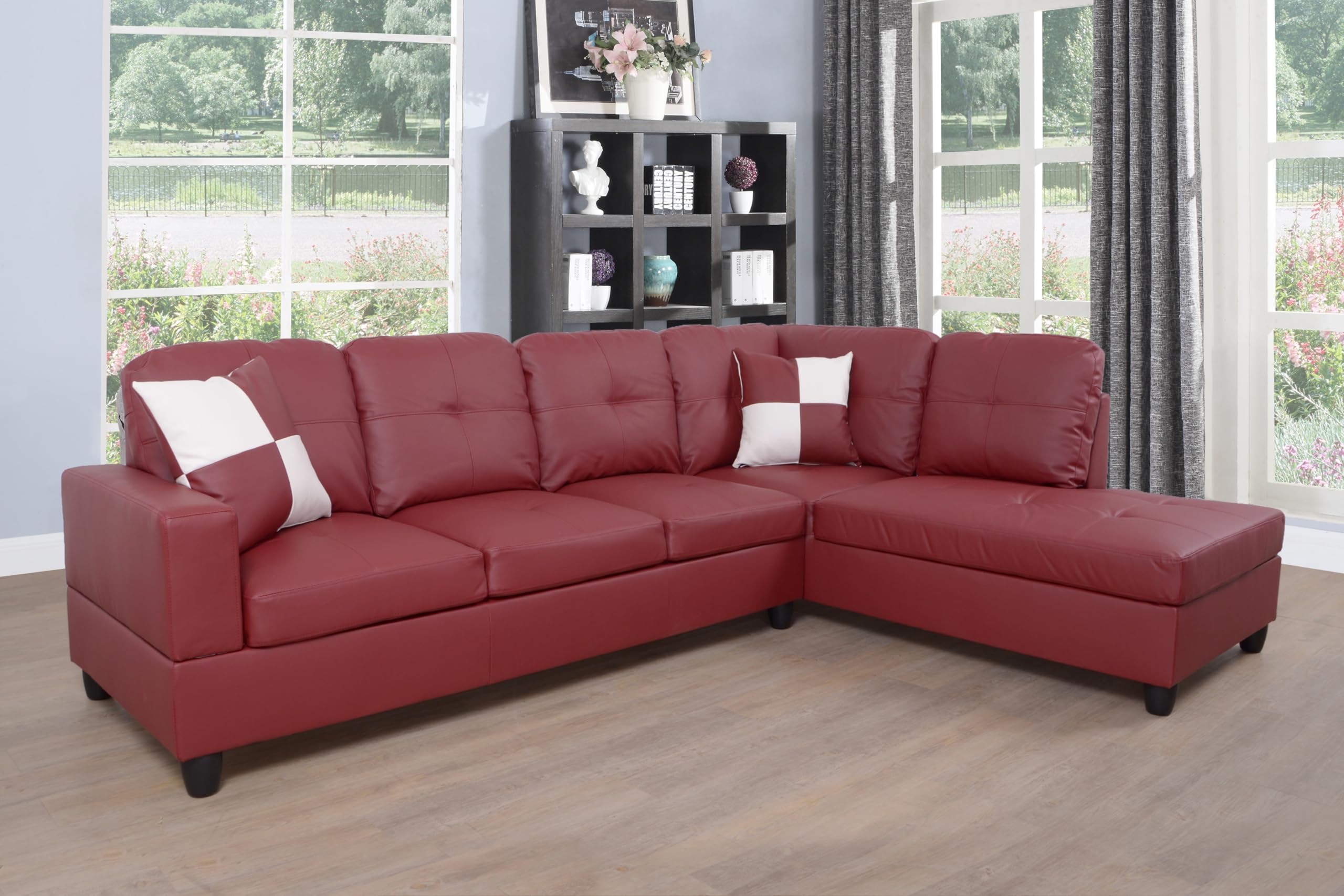 FUOROLA Hugo, Right Facing Sectional, Red