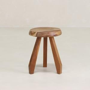 FHCKIG Milking Stool,stool,plant stand (Dark Teak Oil)