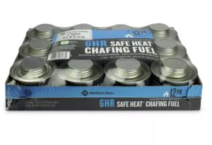 generic essential 6-hour safe heat chafing fuel with powerpad, pack of 12, silver, mm-12