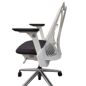 OFFICE LOGIX SHOP Нeгmaп Μilleг Sayl Chair (Open Box) (White w/Lumbar Chrome Base)