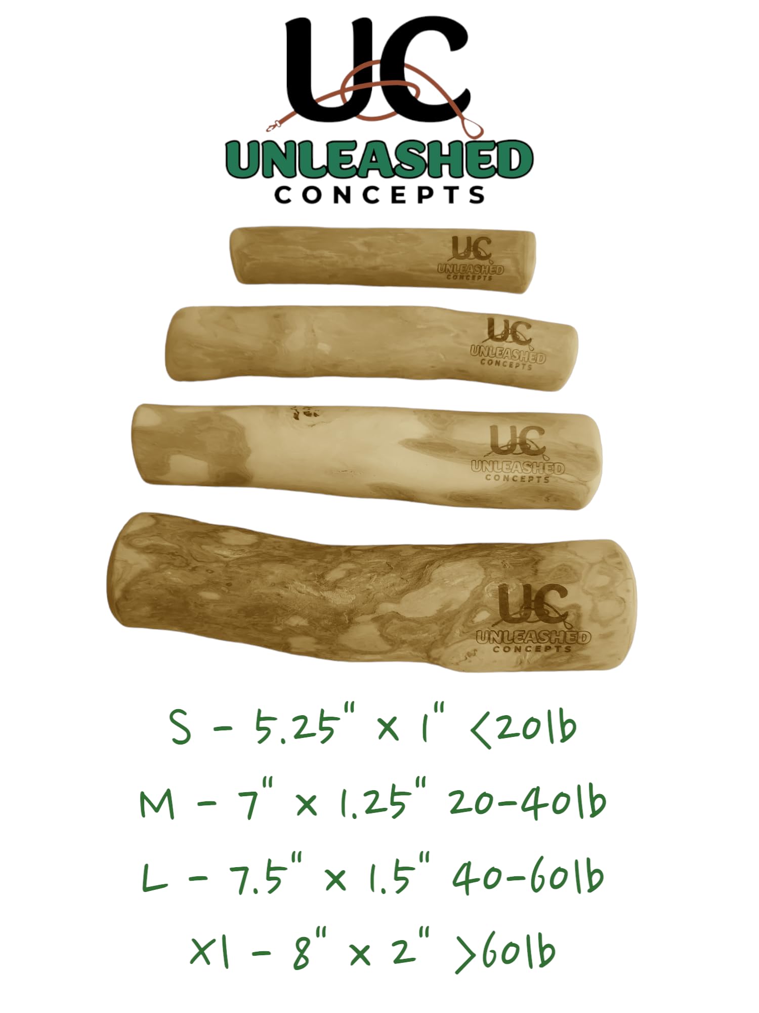 Unleashed Concepts Natural Coffee Wood chew for Dogs (Medium)