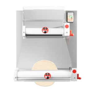 wusililu 3-15in commercial pizza dough roller sheeter, 370w commercial pastry press making machine automatic pizza presses maker equipment for bakeries, pizzerias, restaurants, kitchens