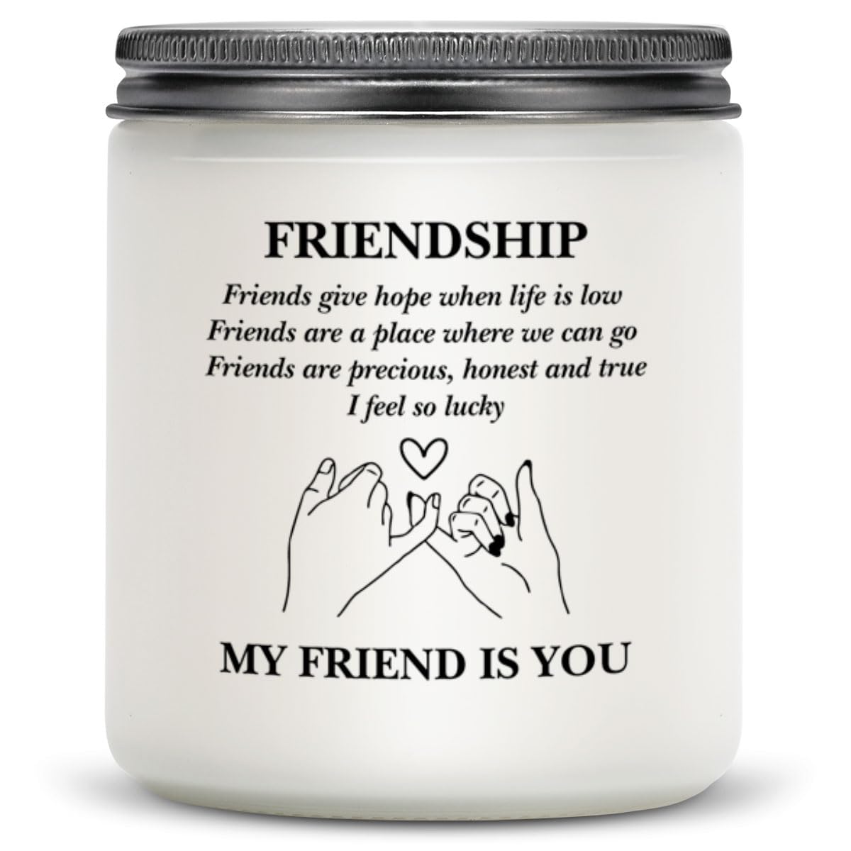 Friendship Gifts for Women Gift for Best Friends Bestie Gifts Friendship Candles for Women Friends Work Besties Gifts for Women Christmas Scented Candles Lavender