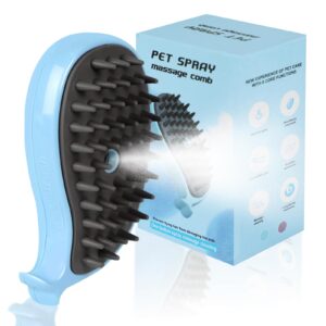 nepfaivy cat steam brush for shedding - 3 in 1 pet steam brush for dog and cat, rechargeable steamy cat brush, spritz defur comb for cats, steamer brush for massage, grooming and removing loose hair