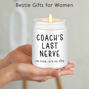 NANOOER Coach Gifts for Women & Men, Appreciation Gift for Baseball, Softball, Cheer, Sports Coaches, Unique Christmas Birthday Gifts for Coach-Coach’s Last Nerve Lavender Scented Candles