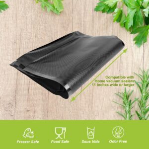 EDYCARX 11" x 19.5' (Total 39 Feet) All Black Vacuum Seal Bags (Black and Black), Vacuum Sealer Bags for Food Storage, Heavy Duty Commercial Grade 5 Mil Vacuum Bags, 2 Rolls