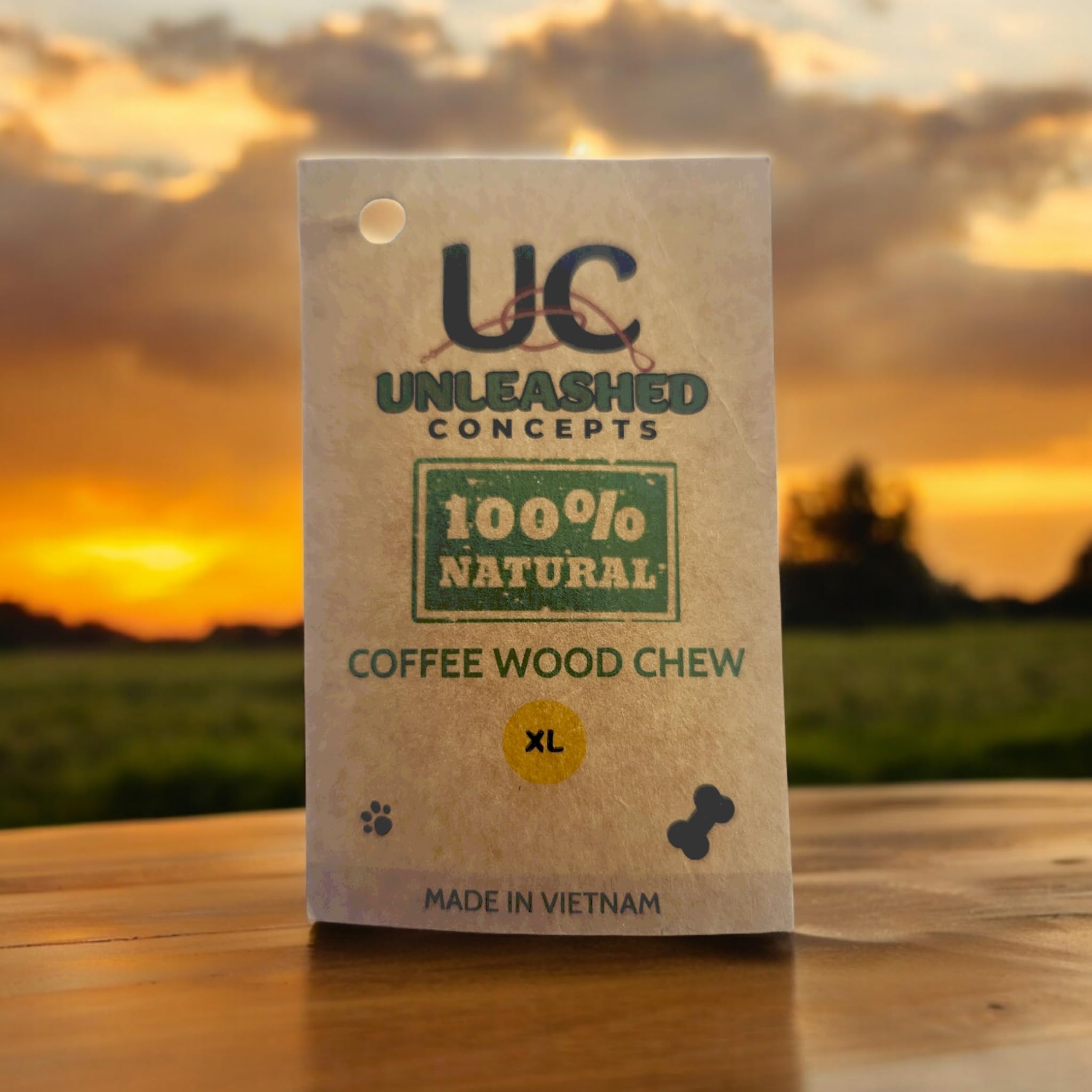 Unleashed Concepts Natural Coffee Wood chew for Dogs (Medium)