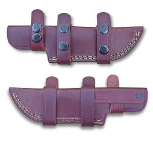 JNR Traders Handmade Top Grain Leather Knife Sheath 4 inch Blade - Horizontal Knife Sheath for Belt sh503