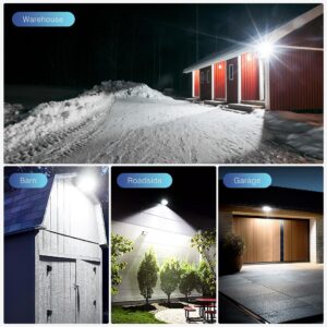 OKPRO LED Barn Lights Outdoor - Dusk to Dawn Outdoor Lighting with Photocell, 150W 15000LM Area Light with Cord 2.6ft, 6500K Daylight Street Light, AC100-120V IP65 Waterproof LED Barn Light (2 Pack)