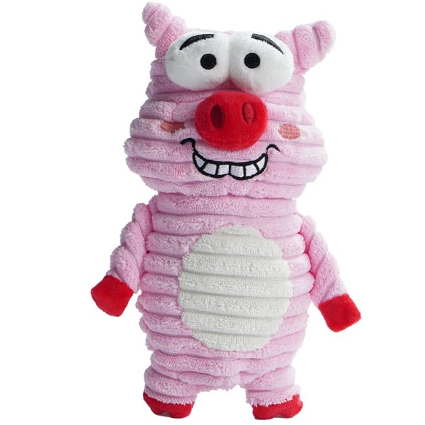 Nocciola Dog Squeaky Toys, Funny Strange Squeak Sounds, Durable Stimulate Toy for Small to Large Dogs - Pink Pig