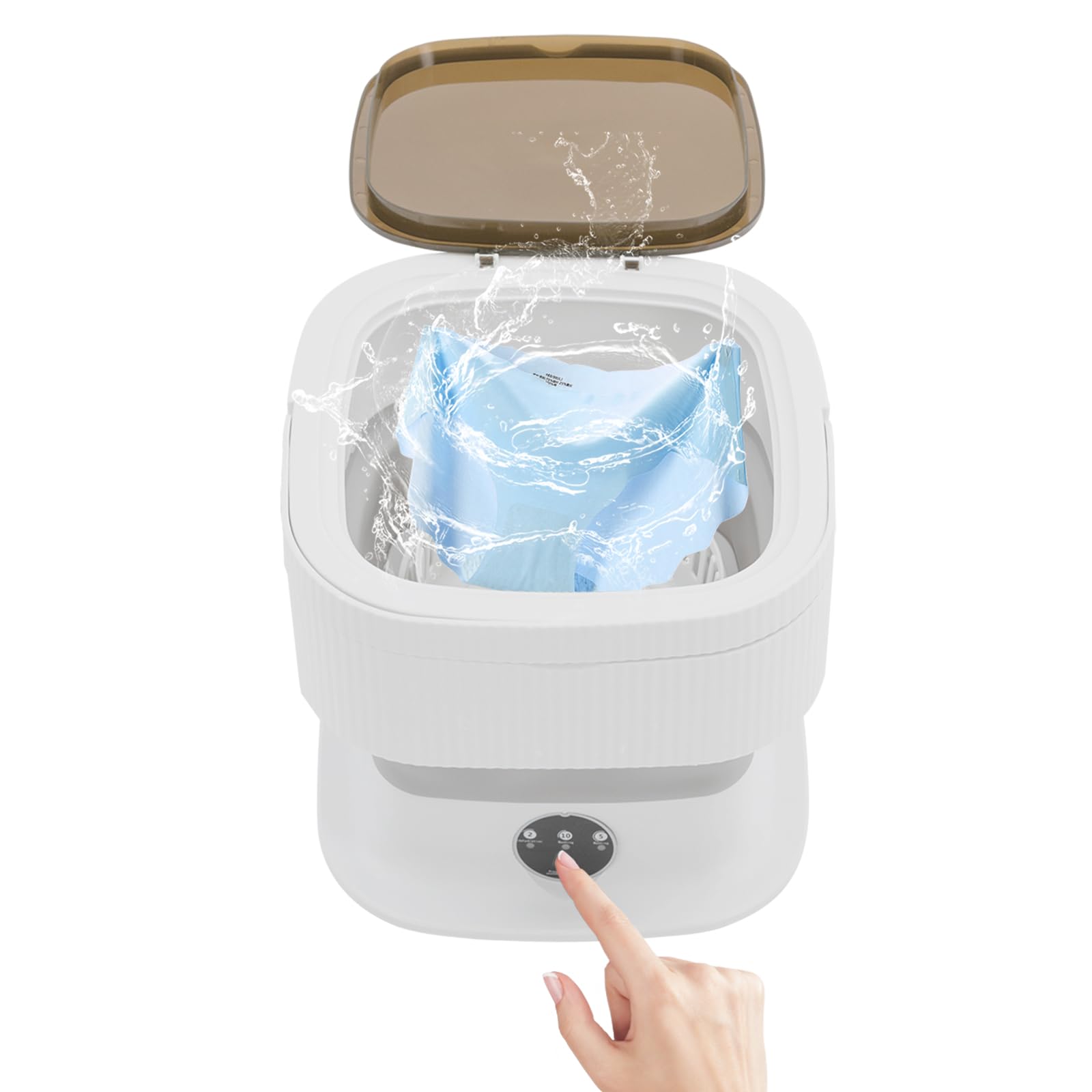 TANAUT Portable Washing Machine,10L Mini Foldable Washing Machine With 3 Modes Deep Cleaning Half Automatic Washt, Foldable Washing Machine With Soft Spin Dry For Apartments, Dormitories, Hotels