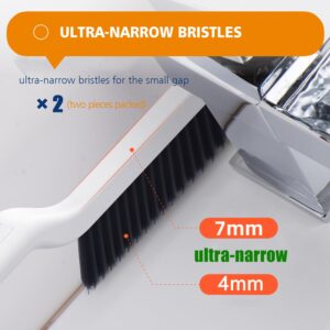 Crevice Cleaning Brush,Stiff & Flexible Bristles Gap Cleaning Brush Tool, Bathroom Gap Brush, Grout Cleaner Brush Hard Bristle Cleans Tight Spaces