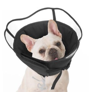 scenereal dog cone for dogs after surgery, adjustable dog cone collar alternative to stop licking for wound care, spay, neuter, soft recovery cone for medium large size dog, e-collar neck collar