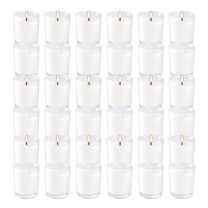 36-pack of unscented warm white votive candles-burn with a warm white glow for up to 12 hours. ideal for weddings, birthdays, holidays, parties,thoughtful gift for any occasion …