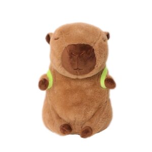 hengshi cute capybara plush toy,kawaii capybara stuffed animals turtle backpack capybara plush,soft capybara plush doll pillow for kids boys girls (25cm/9.8 inches)