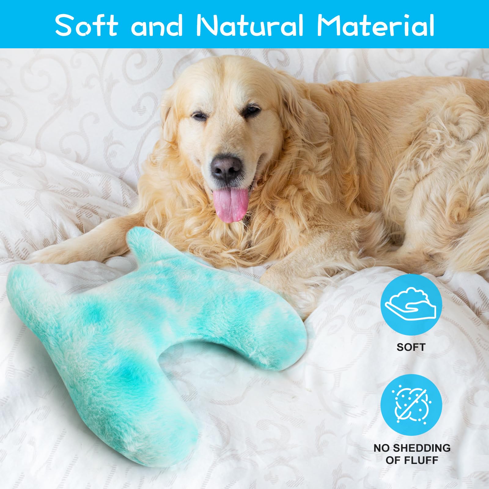 UXIETIN Dog Pillows for Large Dogs,Soft Faux Fur Dog Pillows for Neck,Dog Pillows with Two Sizes for Large Dogs and Medium Dogs forAnxiety Relief,Large Dog Calming Toy