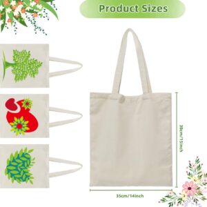 HECTOLIFE 12 Pack Canvas Tote Bags Reusable Blank Canvas Bags for Shopping Bags,Grocery Bags,DIY Gift Bags