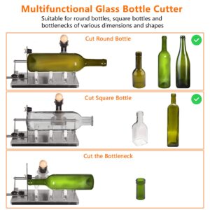 MiiMOO Glass Bottle Cutter - Multifunctional DIY Glass Cutting Kit for Bottles of Different Shapes and Sizes, Perfect for Wine, Beer, Whiskey, Liquor, and Champagne