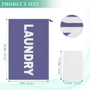 RunningBear Purple Laundry Bag Travel Laundry Bags Travel Laundry Bags with Drawstring Large Hamper Bag for Travel Camp