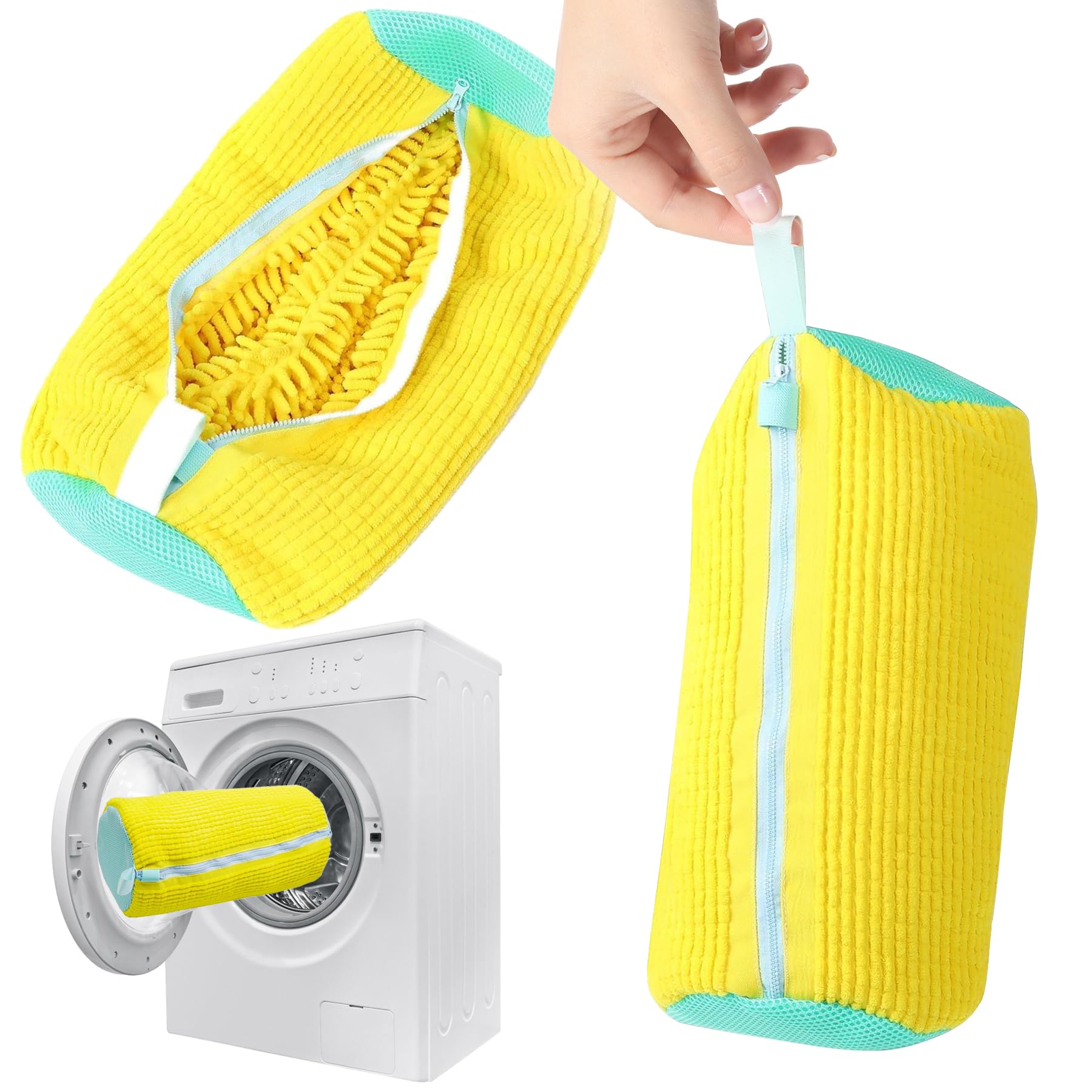 BCCSNNM Shoe Washing Machine Bag,Laundry Shoe Bag Shoe Wash Bag Reusable Shoe Bags for Washing Machine(2 pcs Yellow)