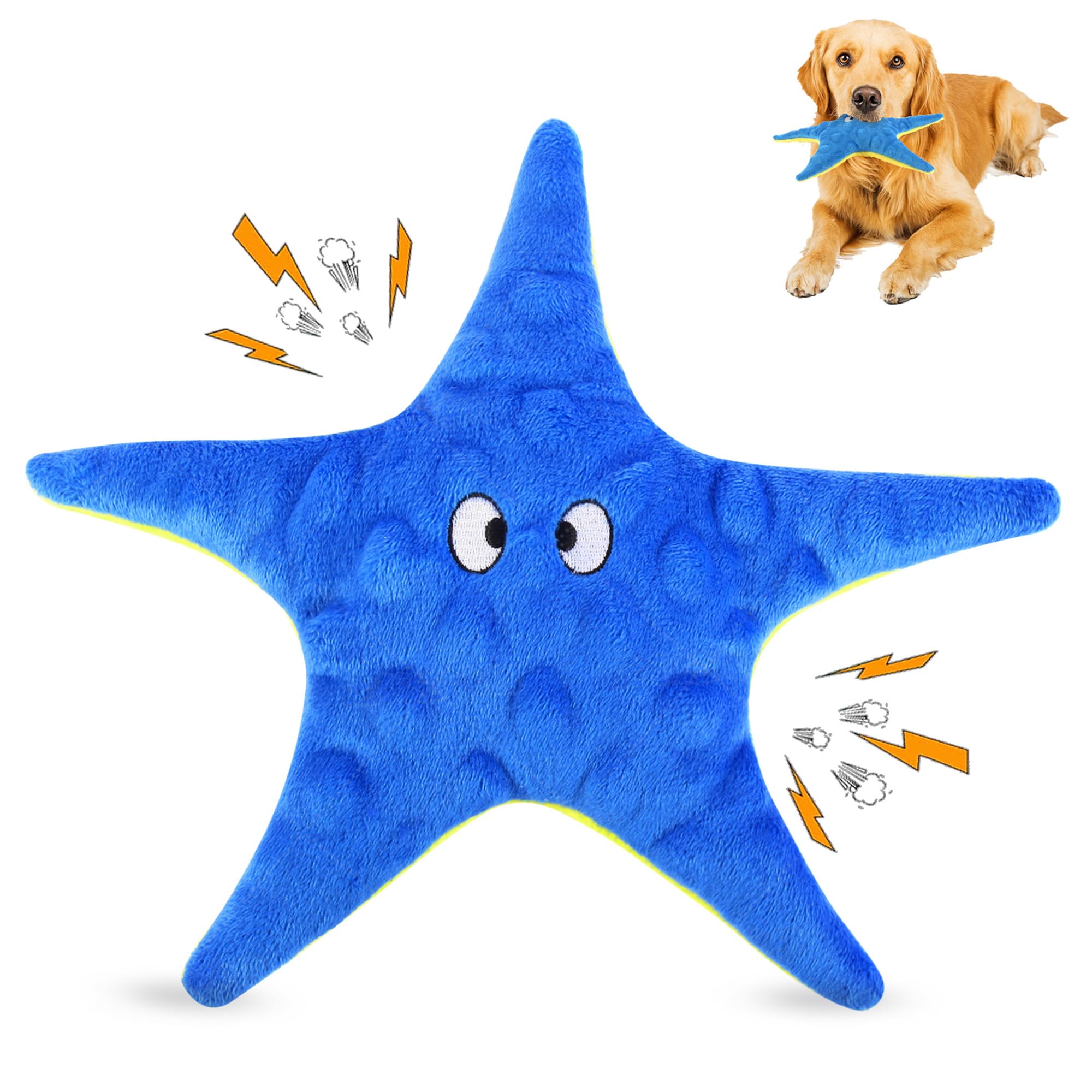 YXYANI Squeaky Dog Toys for Dogs Starfish Squeaky Dog Toys Plush Dog Toys with Soft Fabric Pet Toys for Small, Medium, and Large Dogs Puppy Toys to Keep Them Busy