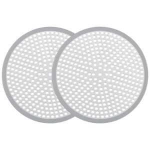 ohtomber shower drain hair catcher - 2pcs 4.72” shower stall sink drain cover strainer, stainless steel bathtub hair trap stopper, bathroom floor drain hair filter screen protector with silicone rim