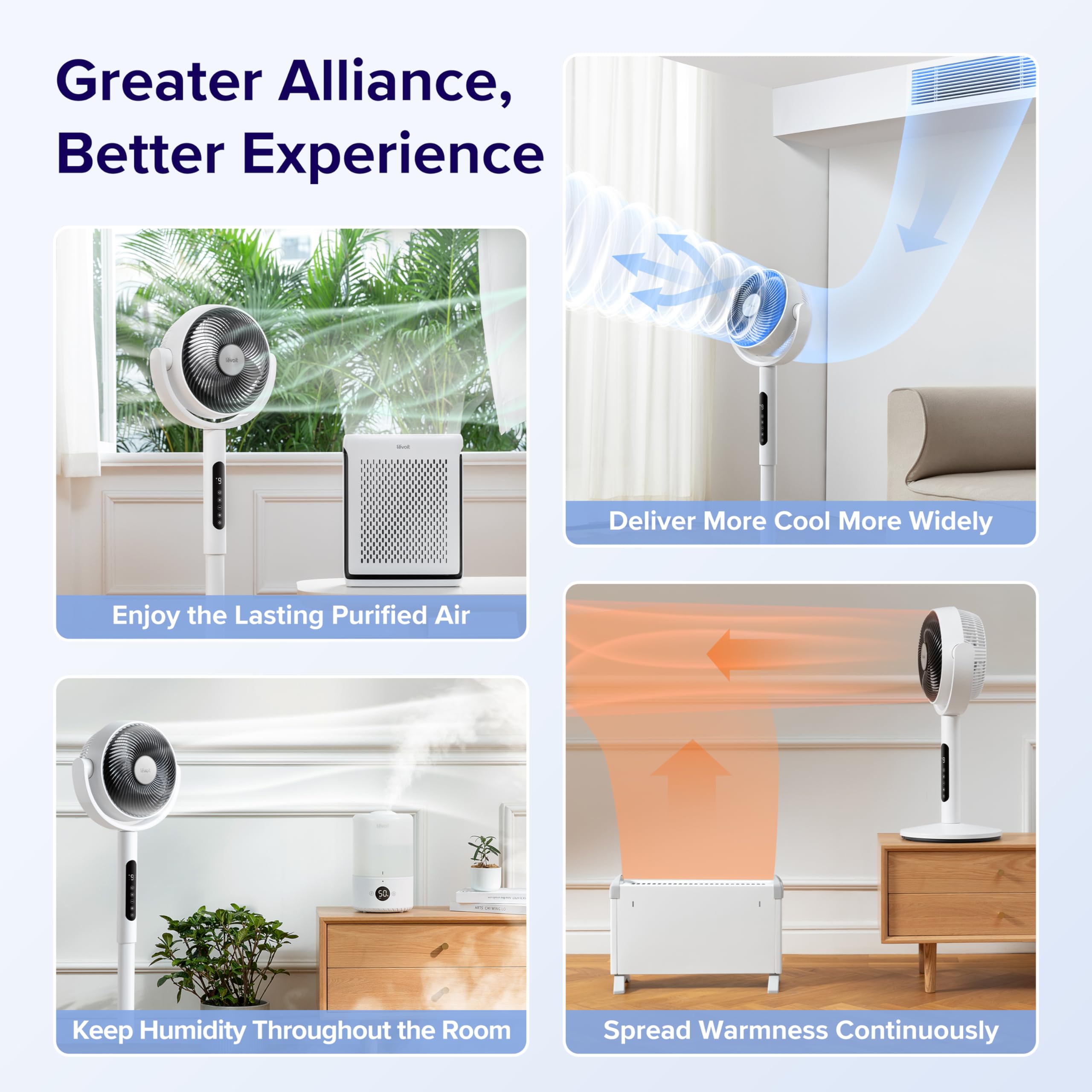 Levoit Standing Fan for Bedroom, 82ft CirculAir 120°Oscillating Fan, 20dB, 908CFM Ultra-High Airflow Floor Fan, DC Motor, 9 Speeds, 4 Modes, Remote Control, Sensor, 9H Timer, Pedestal & Tabletop