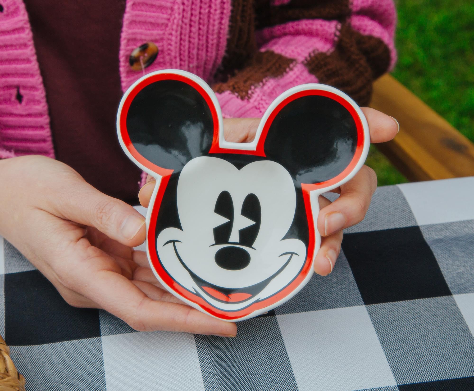 Disney Mickey Mouse Sculpted Ceramic Spoon Rest Holder | Kitchen Organizer For Utensils To Keep Countertop Clean