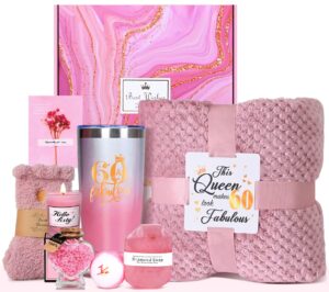 luxulish 60th birthday gifts for women, 60 and fabulous gifts for women, happy 60 year old 1964 birthday gifts, luxury turning 60 birthday gift ideas for mom sister friend wife coworker