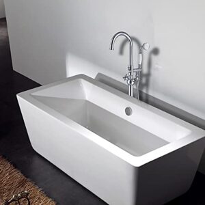 freestanding bathtub faucet with hand shower