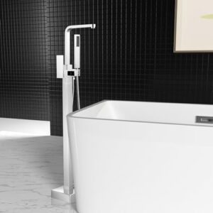 freestanding bathtub faucet with hand shower