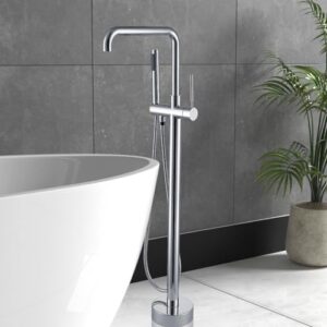 freestanding bathtub faucet with hand shower