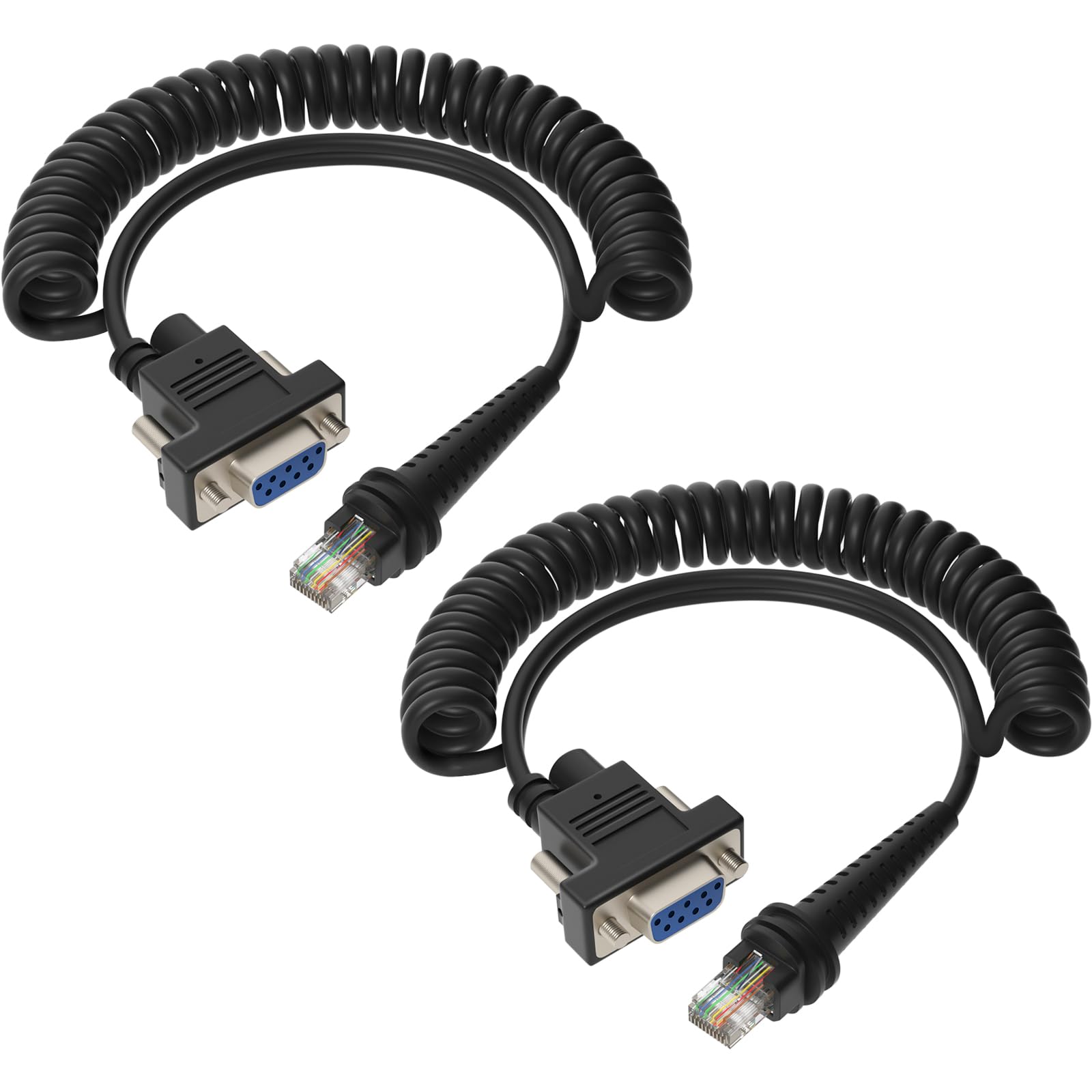 16ft Barcode Scanner Cable RJ45 RS232 to RJ45 Cable for Honeywell 1900 Cable 1200G 1202G 1250G 1280i 1300G 1400G 1450G 1452G 1470G 1900GHD 1900GSR 1902GHD 1902GSR 1950GHD 1980i 1472G Power Cord (2)