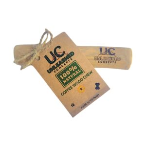 Unleashed Concepts Natural Coffee Wood chew for Dogs (Small)