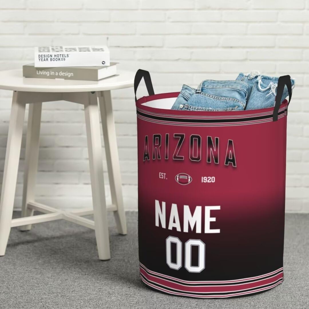 Custom Football Laundry Hamper, Personalized Laundry Hamper with Custom Names and Numbers, Gifts for Men's and Women's Football Fans