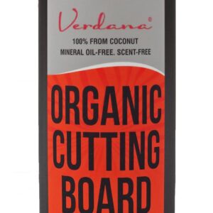 Verdana Organic Cutting Board Oil – Food Grade Kosher Non-GMO – 100% Coconut Derived & Vegan - Butcher Block Oil & Conditioner and Polish for All Wood – NO Mineral Oil Involved – 8 Fl Oz