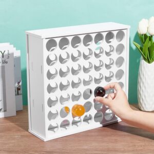 NBEADS 49-Hole Craft Paint Storage Organizer, 12.4x3.94x12.99 Inch Vertical Paint Rack Stand Plastic Paint Organizer Stands Pigment Wall Mounted Storage Rack for Art Supplies Painting, White