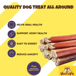 Woofley's 12 Inch Bully Sticks for Small Dogs - (15 Count) - Bully Sticks for Dogs - Safe Bully Stick Dog Chews -Easily Digestible Dog Bully Sticks